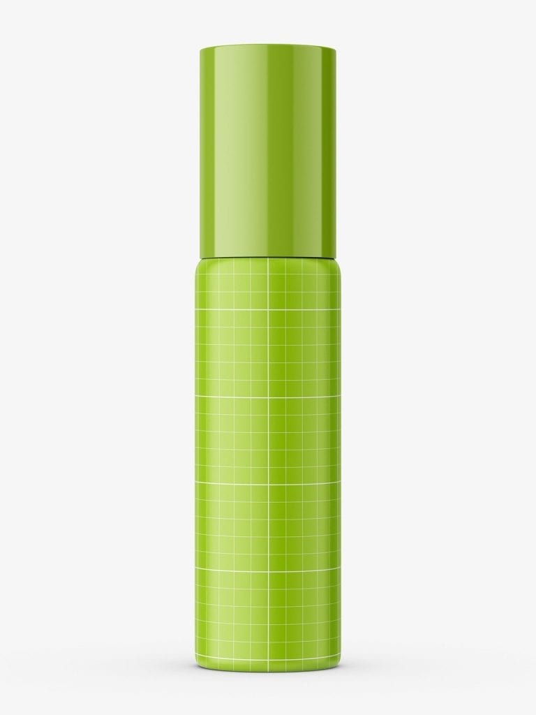 Small roll-on bottle mockup / blue - Smarty Mockups