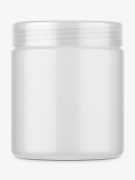 Semi transparent jar mockup - Smarty Mockups