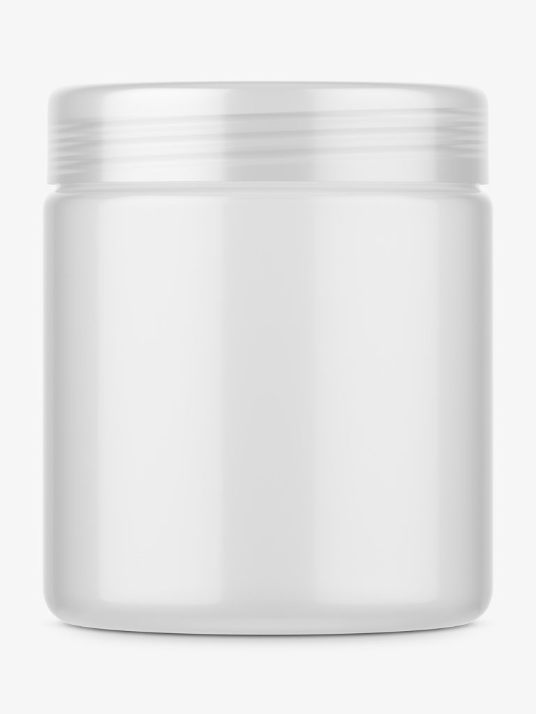 Semi transparent jar mockup - Smarty Mockups