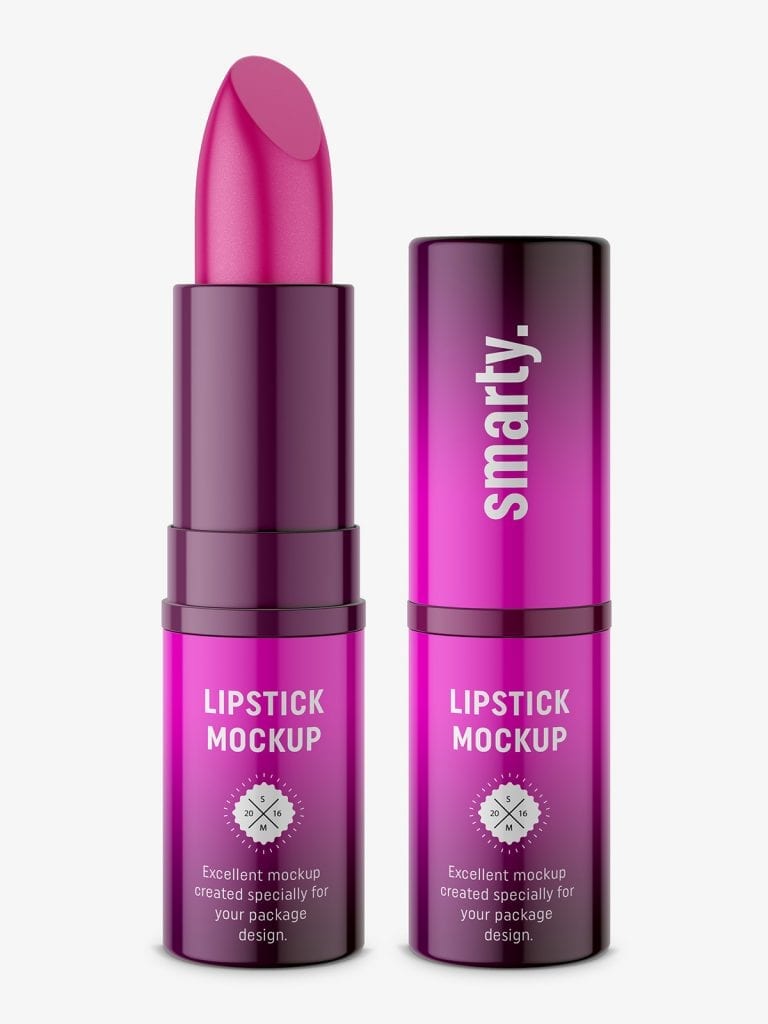 Glossy lipstick mockup - Smarty Mockups