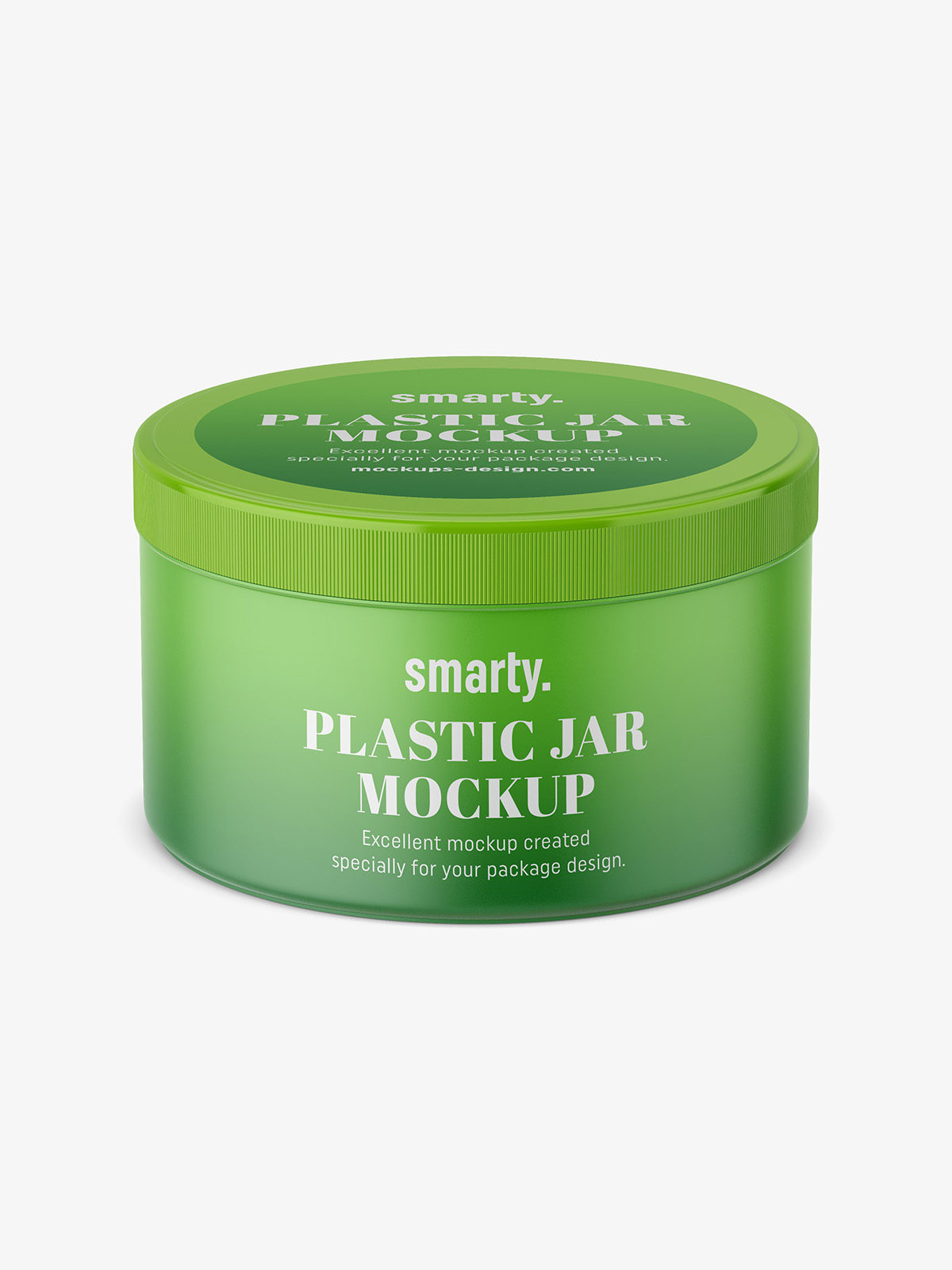 Top view of matt plastic jar mockup / 300 ml - Smarty Mockups