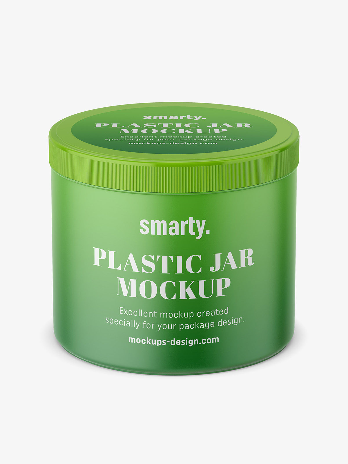 Top view of matt plastic jar mockup / 500 ml - Smarty Mockups