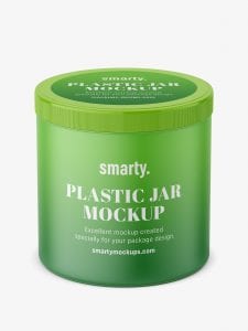 Top view of matt plastic jar mockup / 650 ml - Smarty Mockups