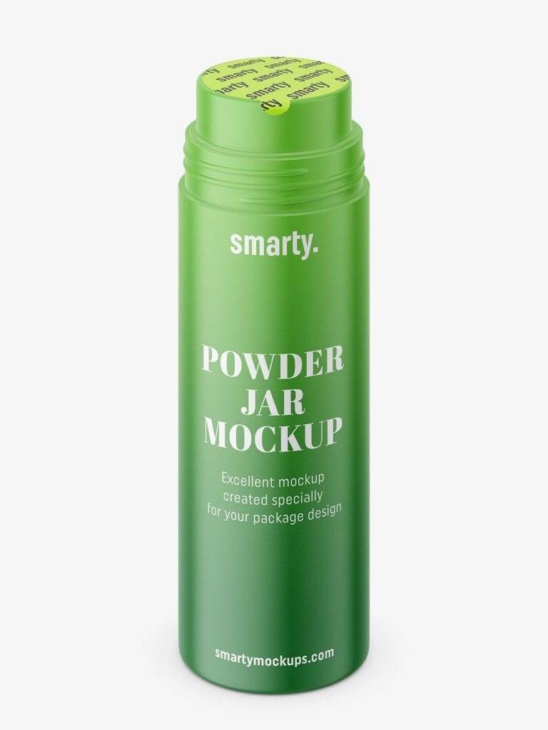 Matt powder jar mockup - Smarty Mockups