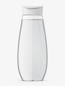 Transparent cosmetic bottle mockup - Smarty Mockups