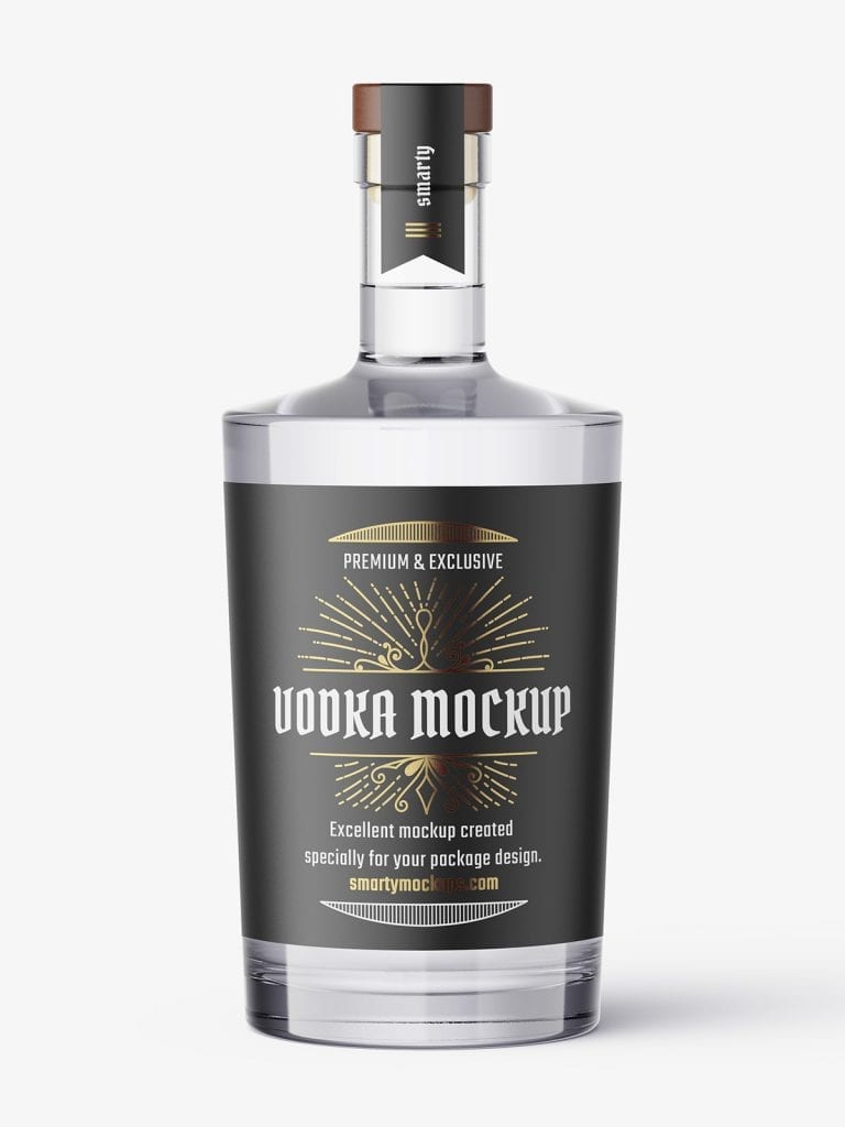 Vodka bottle mockup - Smarty Mockups