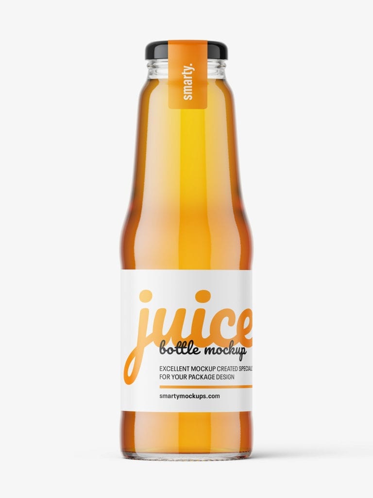 Apple juice bottle mockup - Smarty Mockups