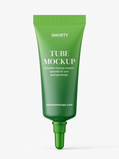 Matt tube with long mouth cap mockup - Smarty Mockups