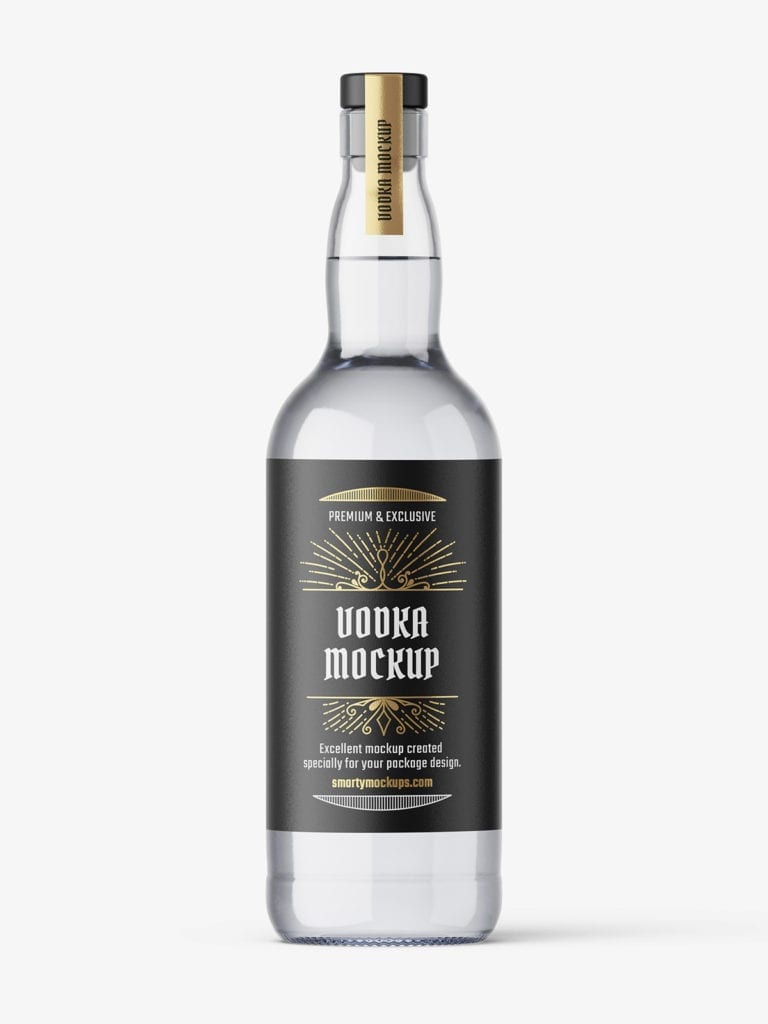 Vodka bottle mockup - Smarty Mockups