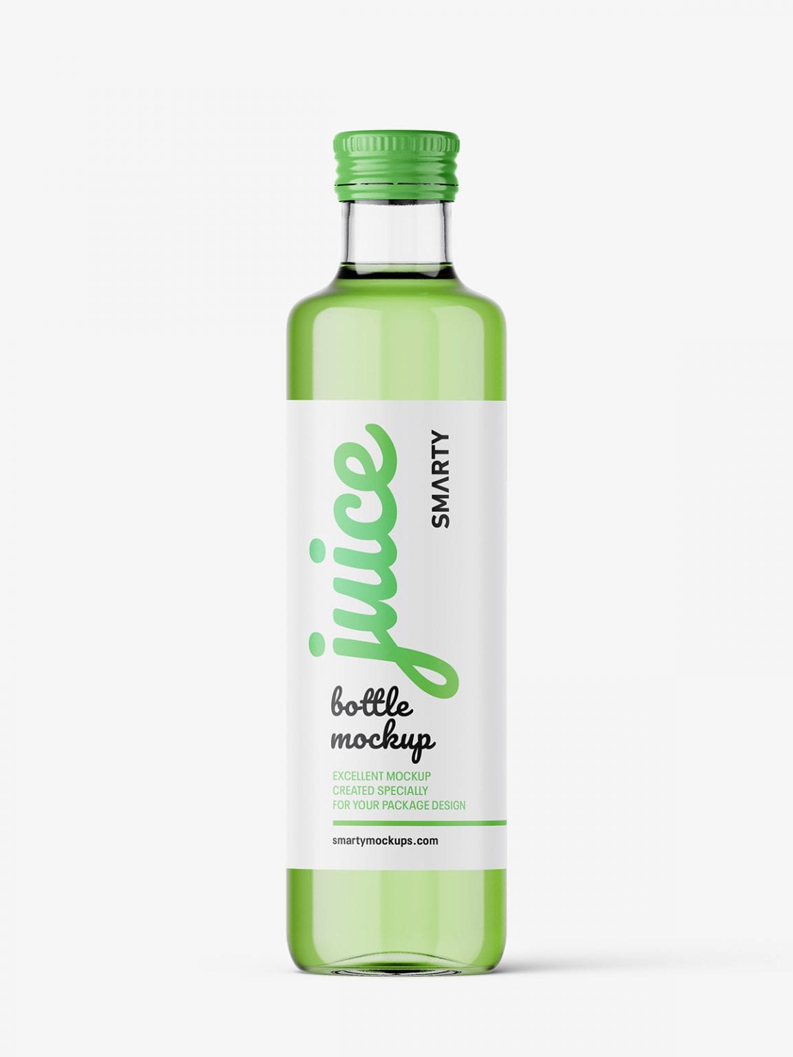Clear juice bottle mockup - Smarty Mockups