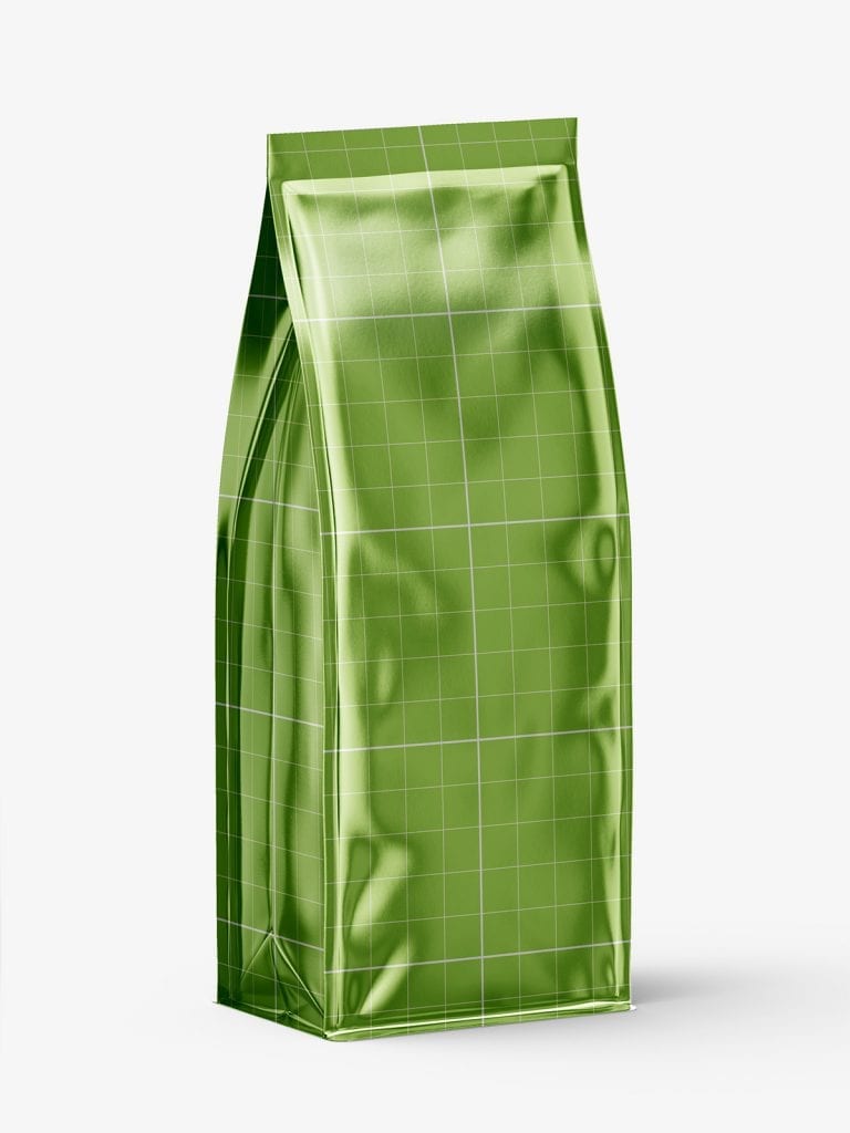 Flat bottom pouch mockup / metallic - Smarty Mockups