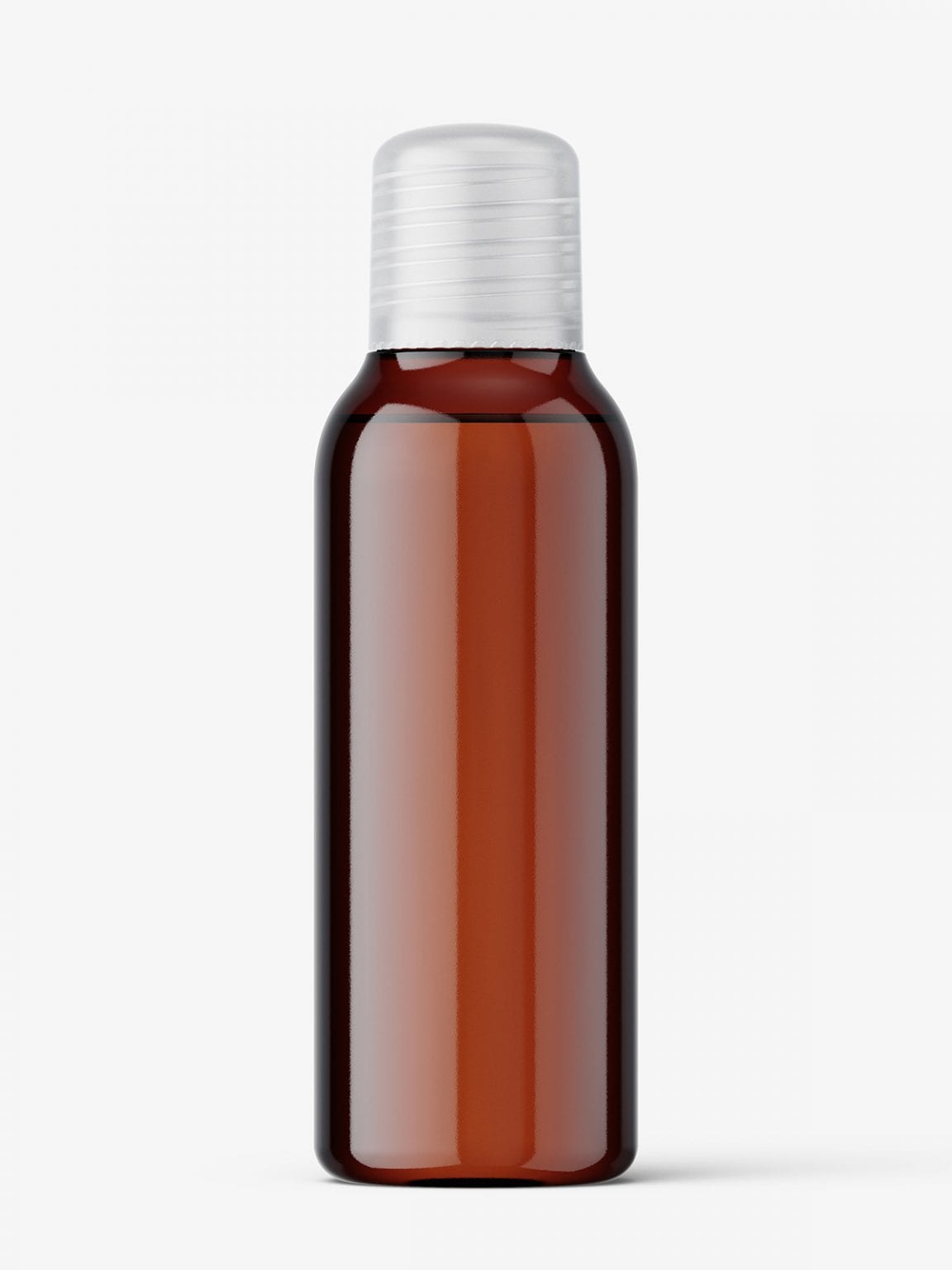 Small bottle with frosted cap / amber - Smarty Mockups