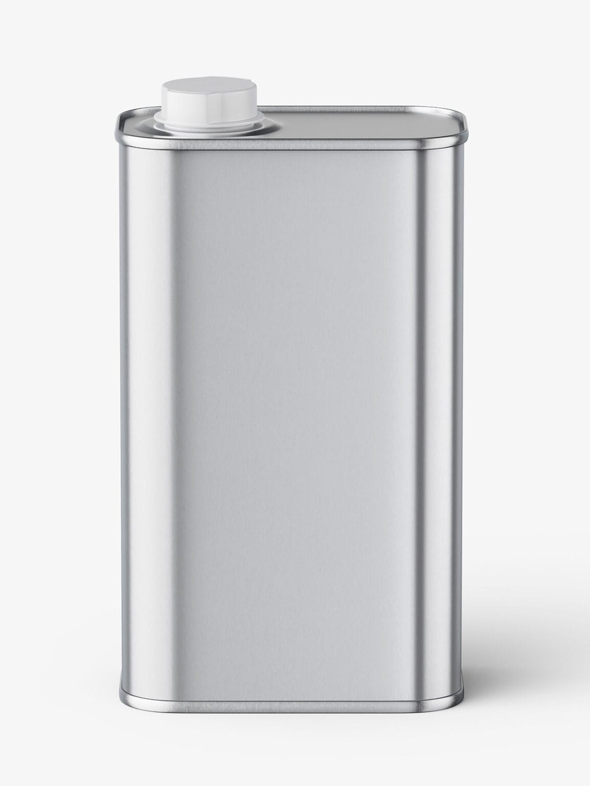 Metallic rectangle tin can mockup - Smarty Mockups