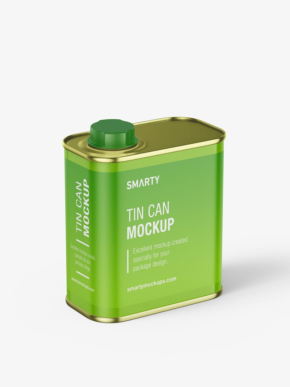 Rectangle tin can mockup - Smarty Mockups