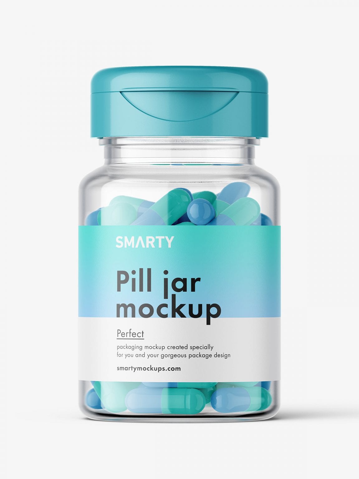 Jar with capsules mockup - Smarty Mockups