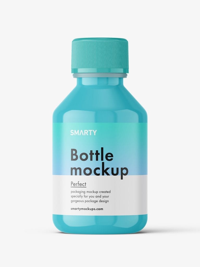 Glossy syrup bottle mockup - Smarty Mockups