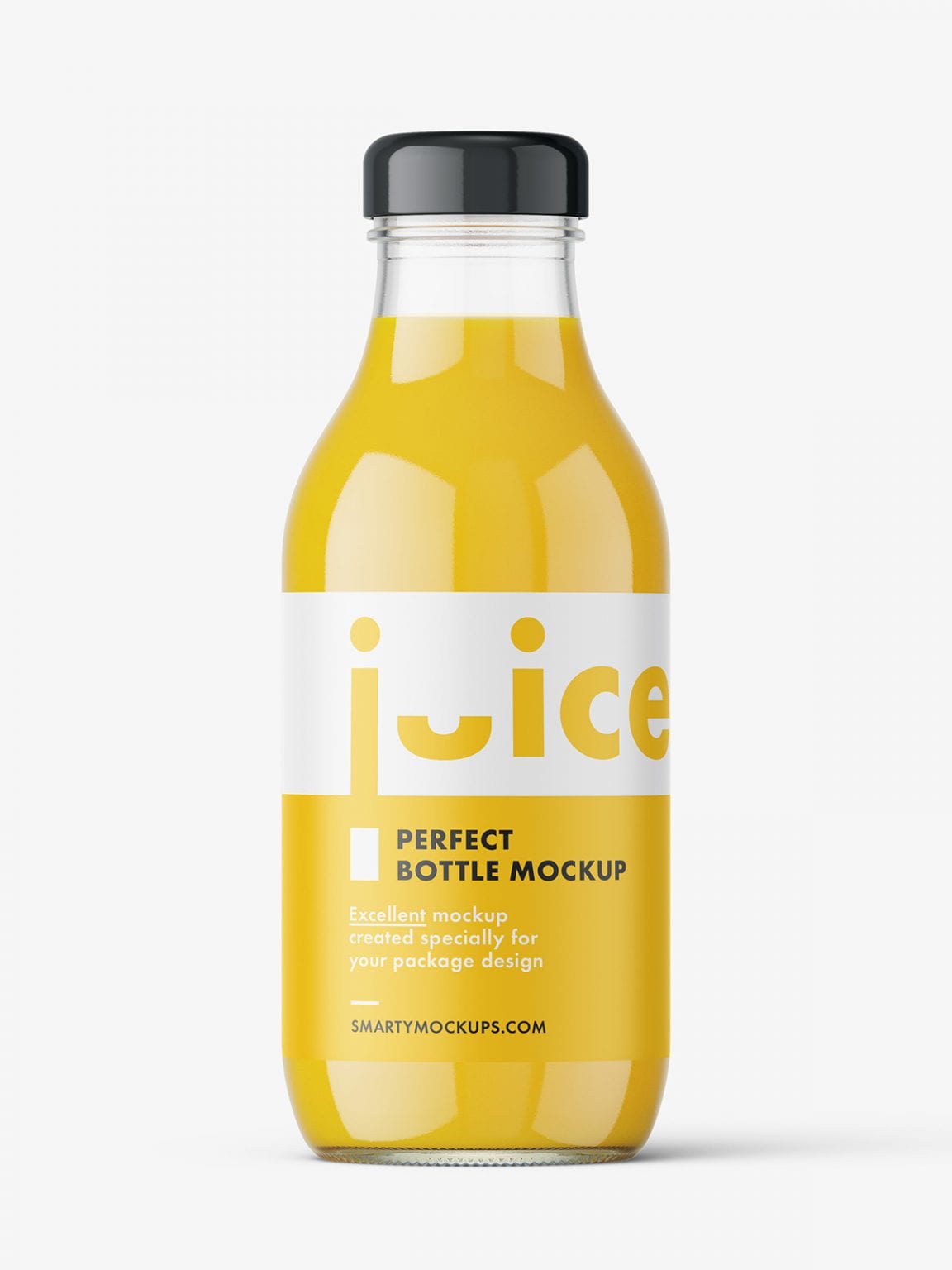 Orange juice bottle mockup - Smarty Mockups