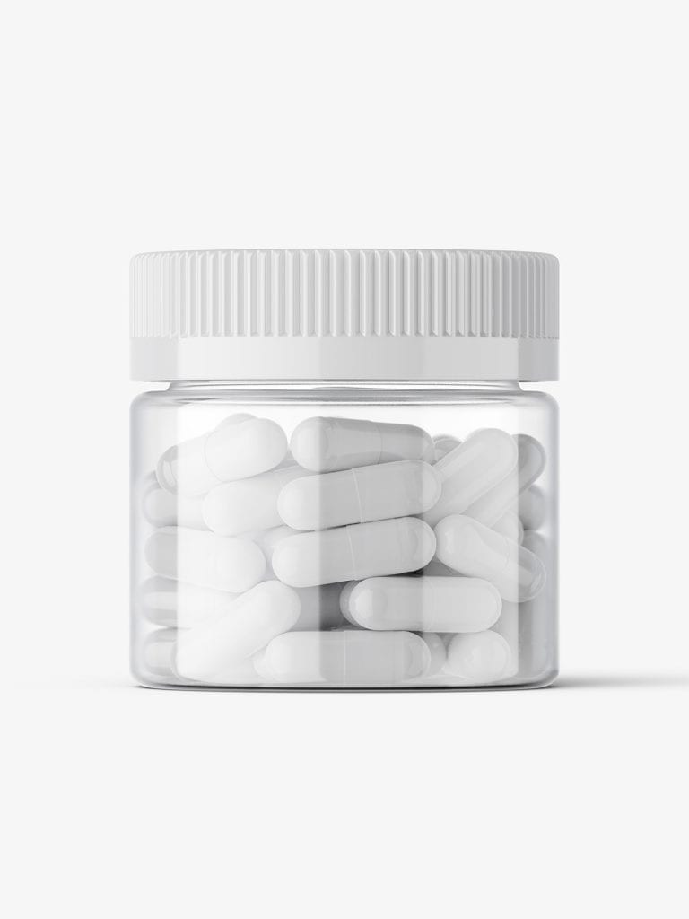 Capsules jar mockup - Smarty Mockups