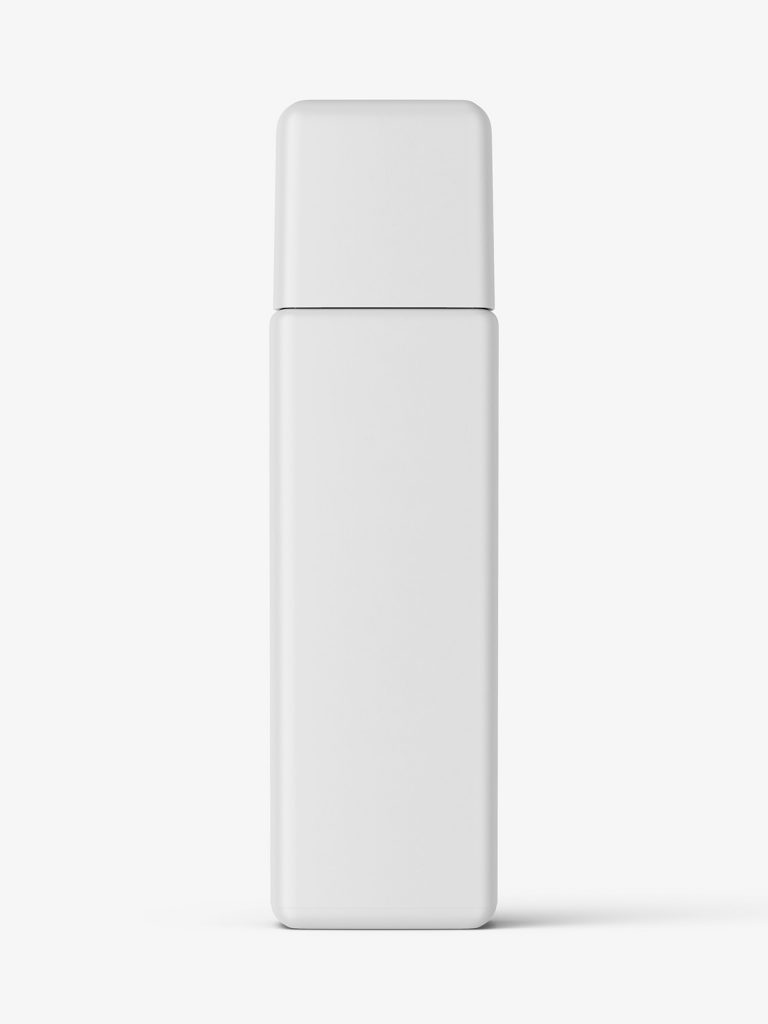 Matt square bottle mockup - Smarty Mockups