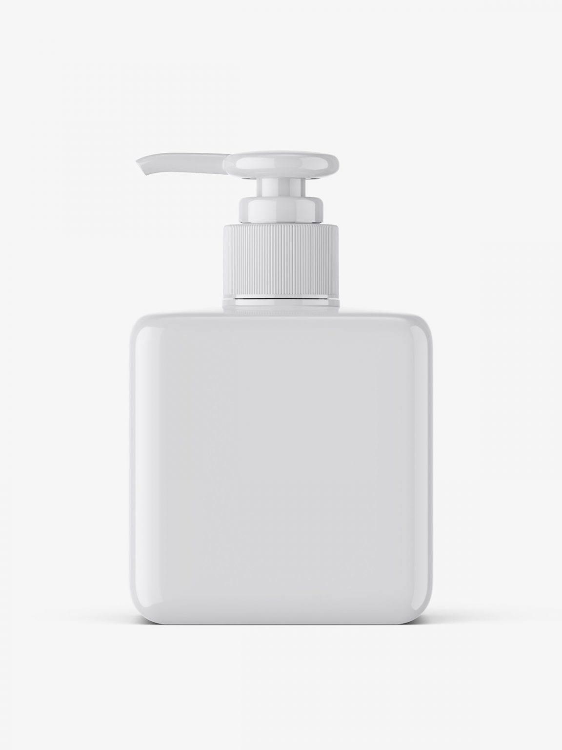 Glossy square bottle mockup - Smarty Mockups