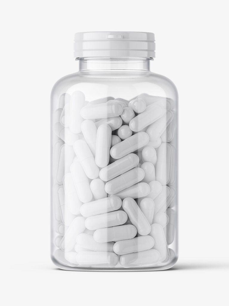 Capsules jar mockup - Smarty Mockups