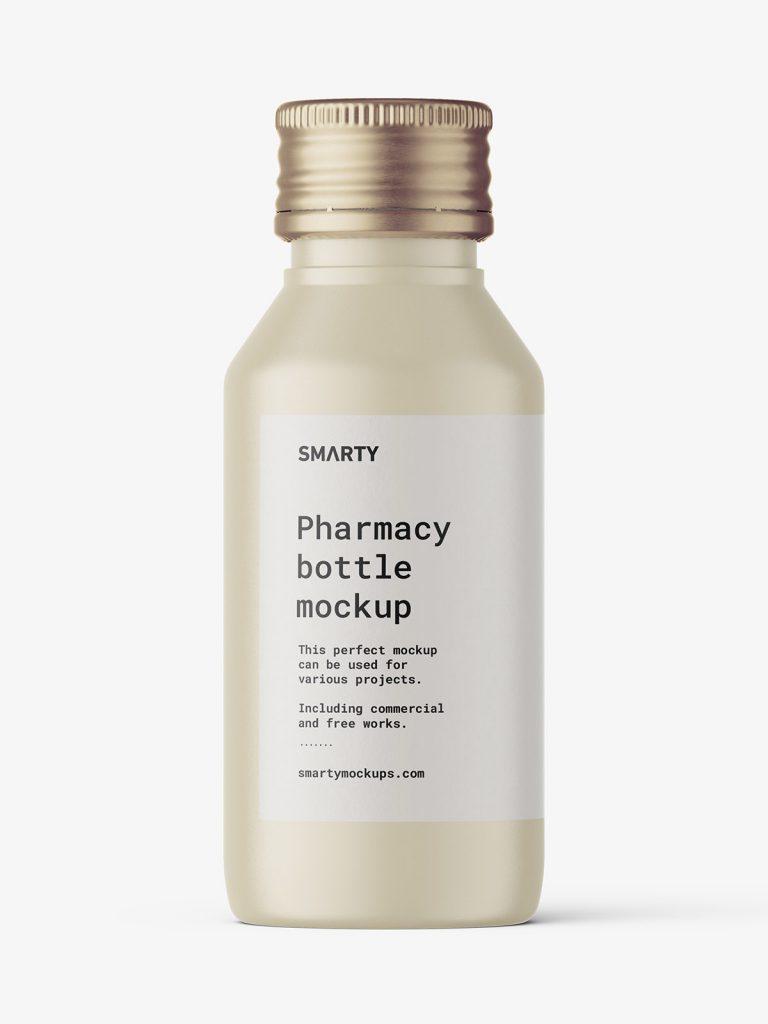 Pharmaceutical bottle mockup / matt - Smarty Mockups