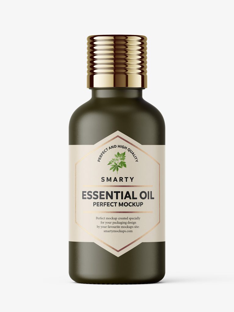 Essential oil bottle mockup / matt - Smarty Mockups