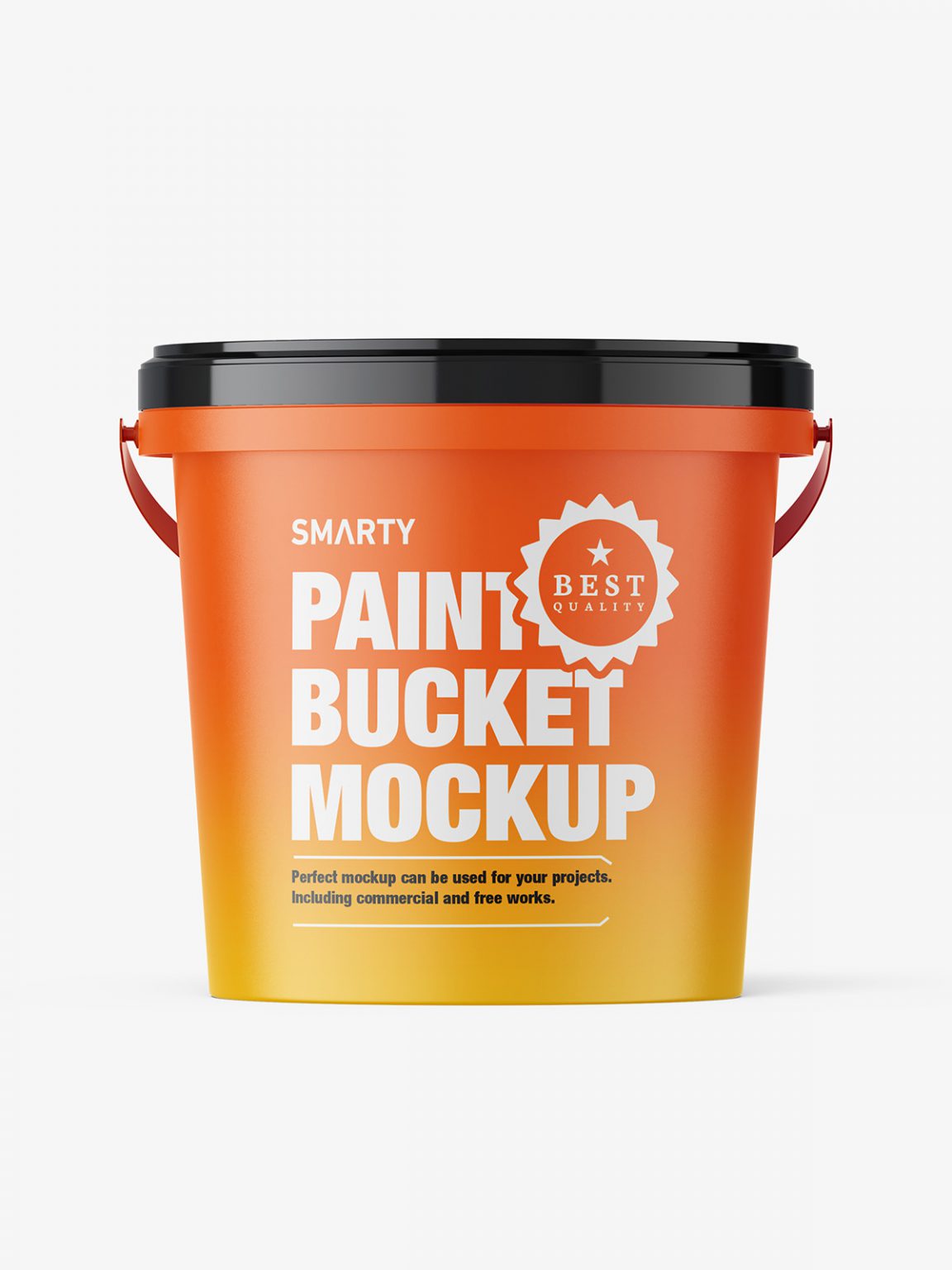 Matt paint bucket mockup - Smarty Mockups