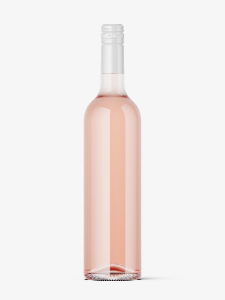Pink wine bottle mockup - Smarty Mockups
