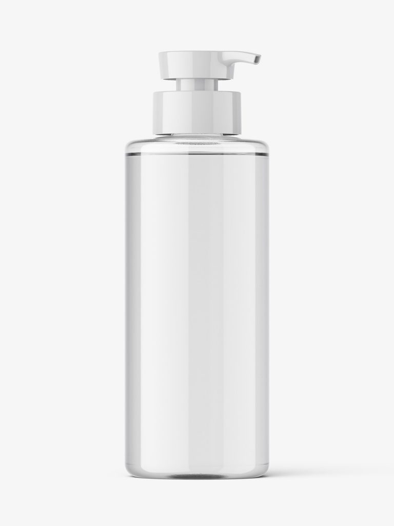 Clear pump bottle mockup - Smarty Mockups